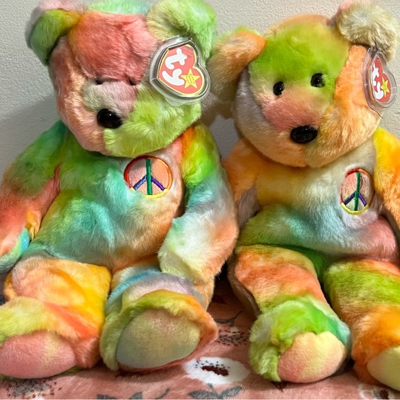 Ty | Toys | Rare Ty Peace Beanie Babies Nwt | Poshmark